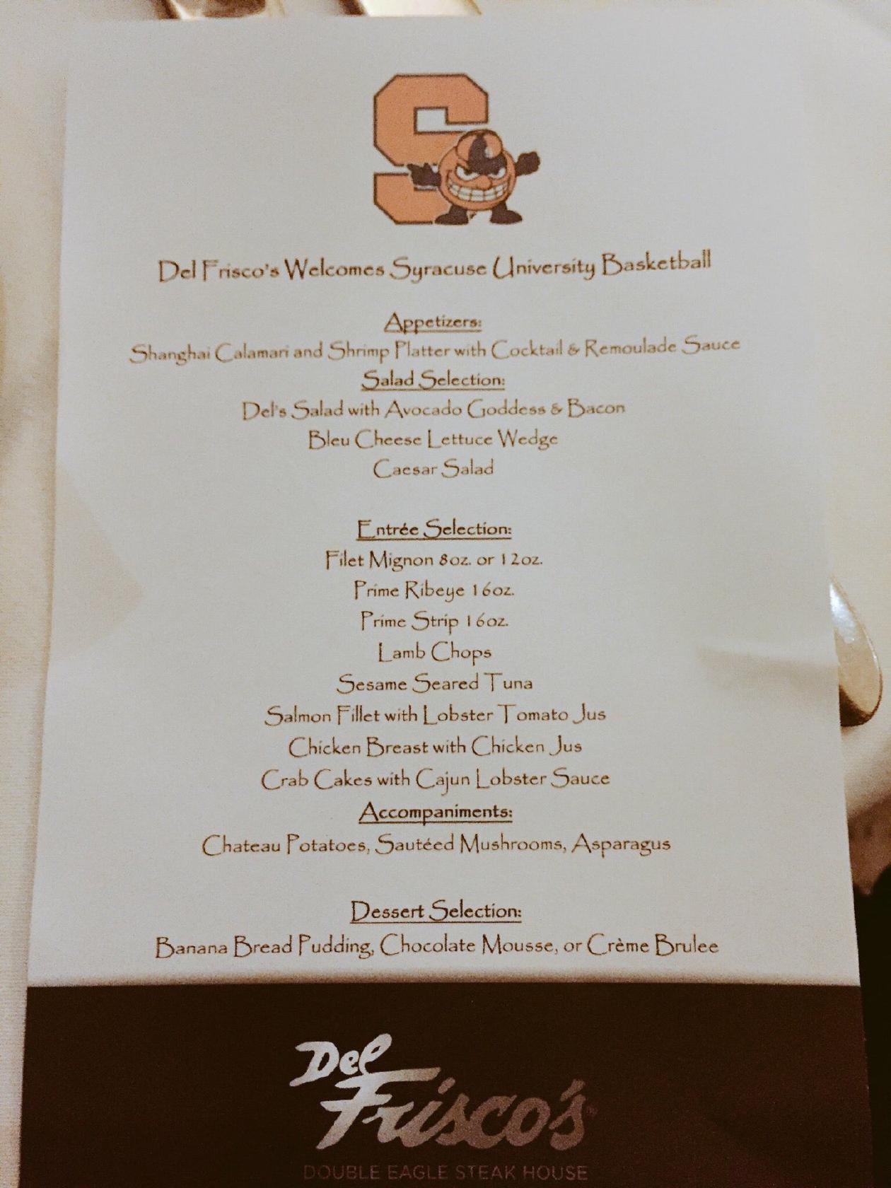Menu at Del Frisco's Double Eagle Steakhouse, Houston, Ste 8060