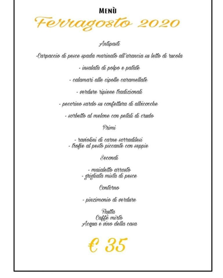Menu da Il Borgo sul Lago pizzeria, Sorradile, Monte Simeone