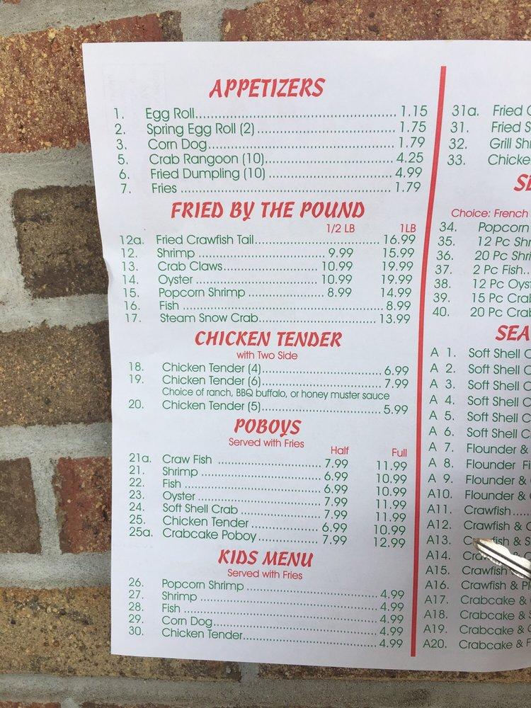 Menu at Old Country Seafood restaurant, Hurley
