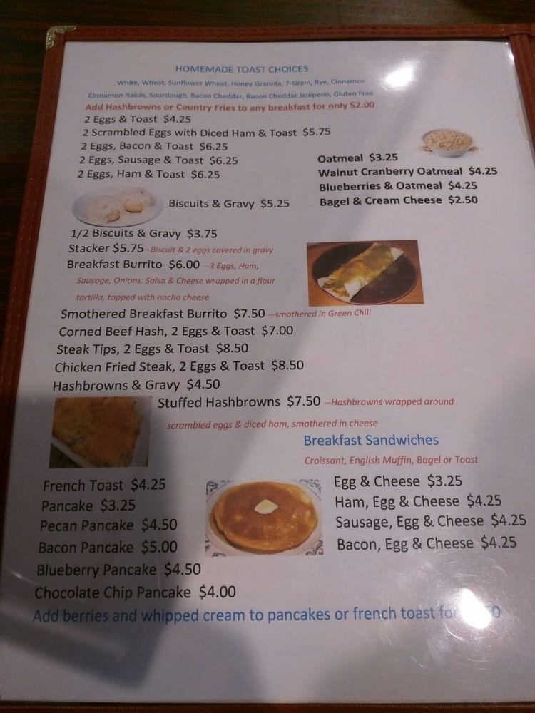 Menu at Upper Crust Bakery & Cafe, Hot Springs