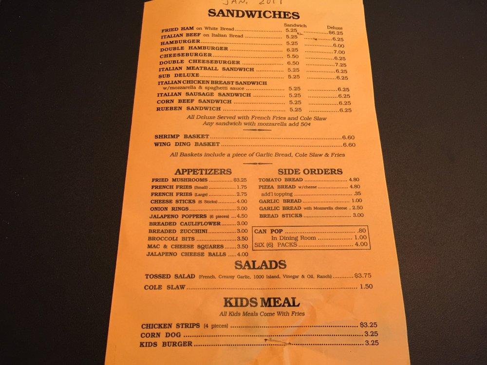 Menu at Villa Pizza pizzeria, Griffith