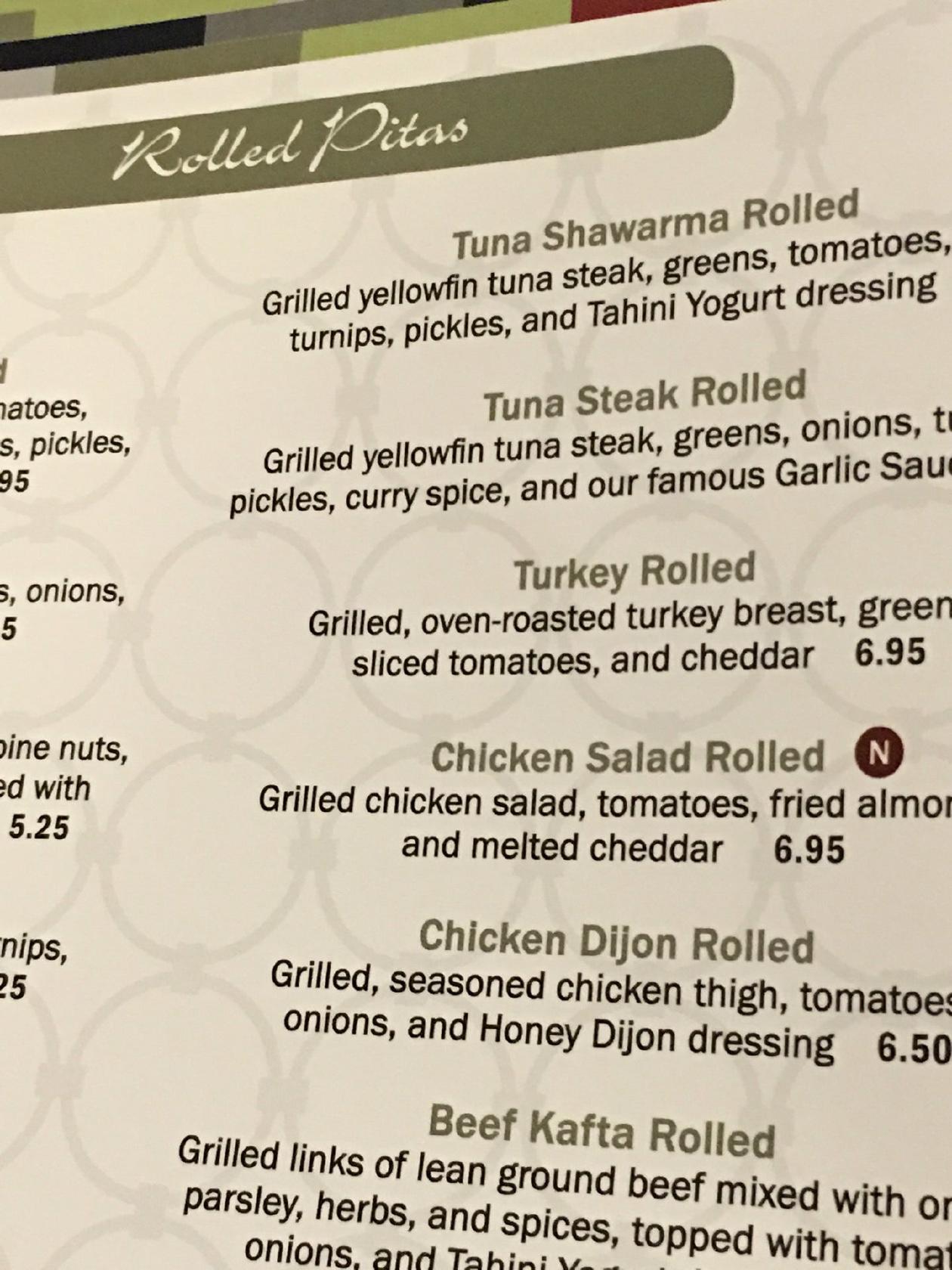 Menu at Aladdin's Eatery Lakewood pub & bar, Lakewood, Detroit Ave