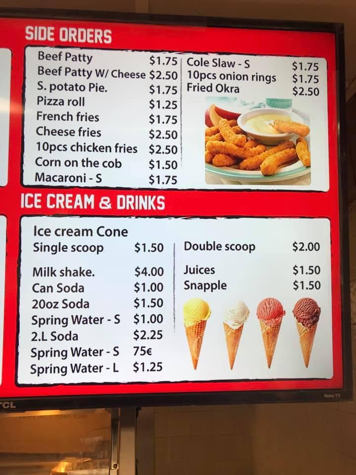 Menu at American Fried Chicken fast food, Paterson