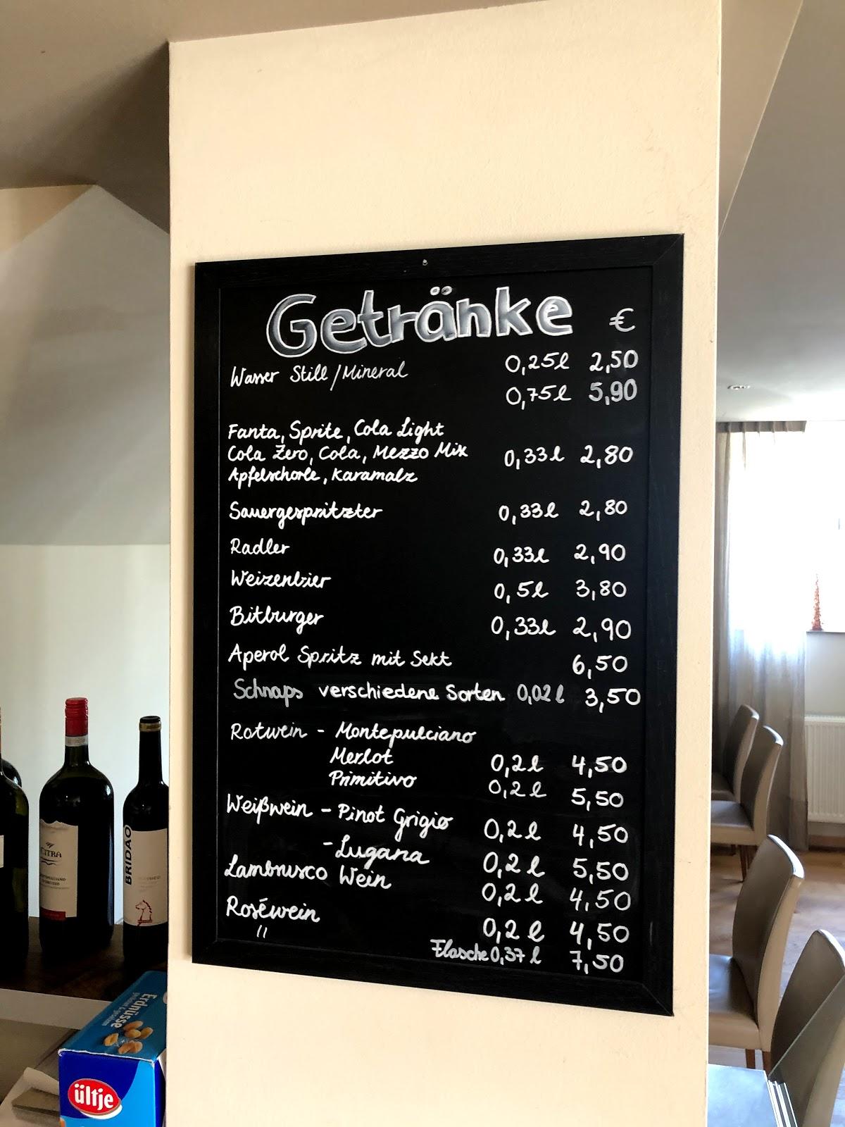 Menu at Pizzeria Bei Nadine, Frankfurt