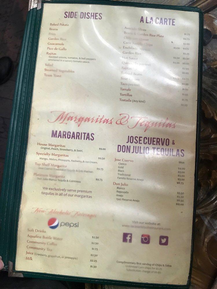 Menu at La Casa Del Sol - Thibodaux restaurant, Thibodaux