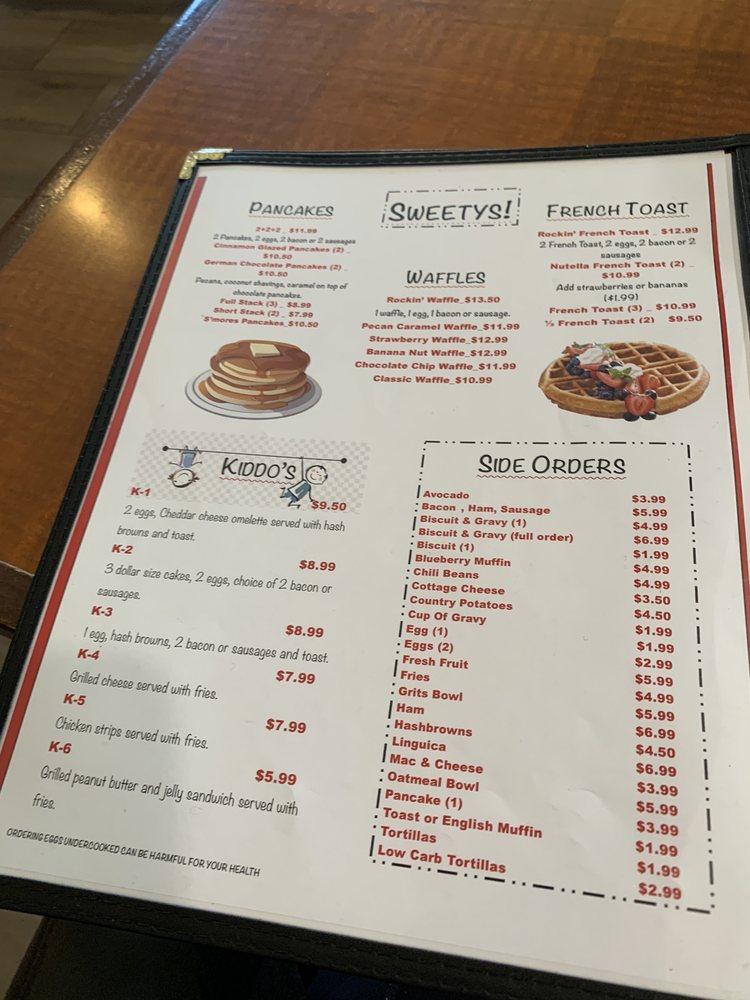 Menu at PAPA'S PLACE restaurant, Morgan Hill