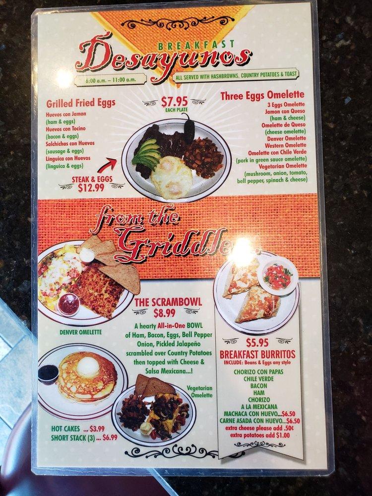 Menu at Taqueria Santa Fe pub & bar, Orosi
