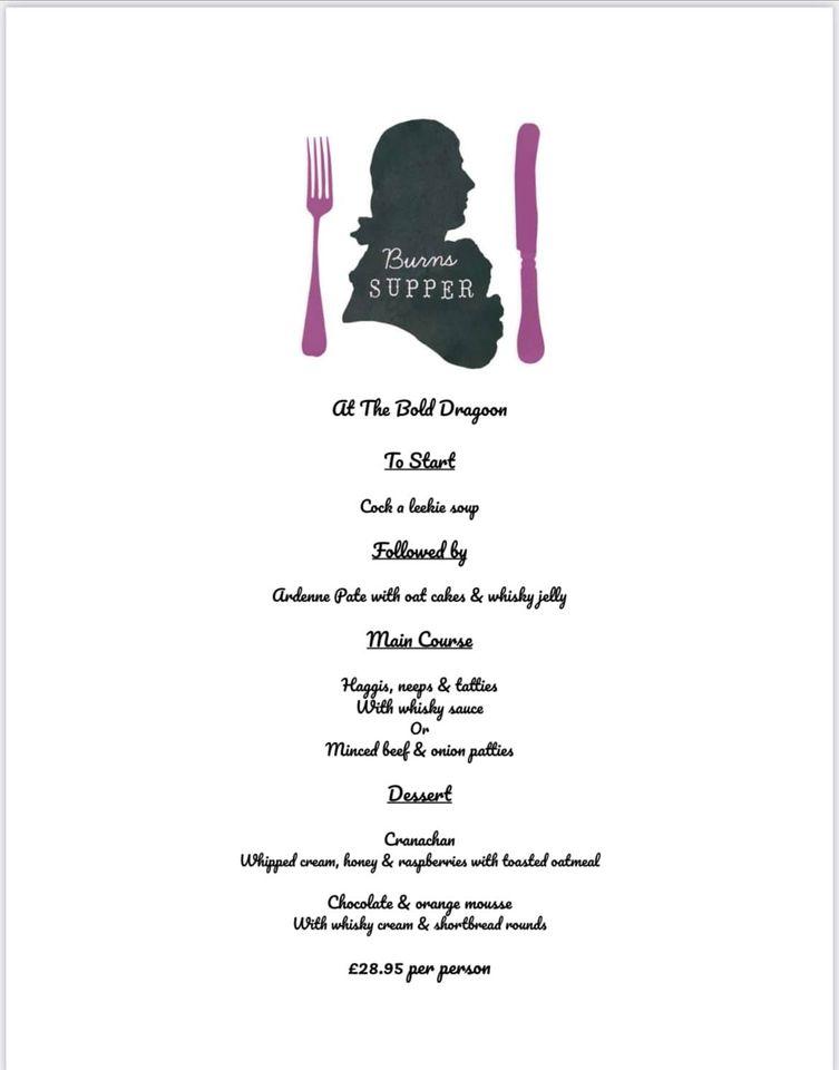 Menu at The Bold Dragoon and Restaurant 48, Northampton