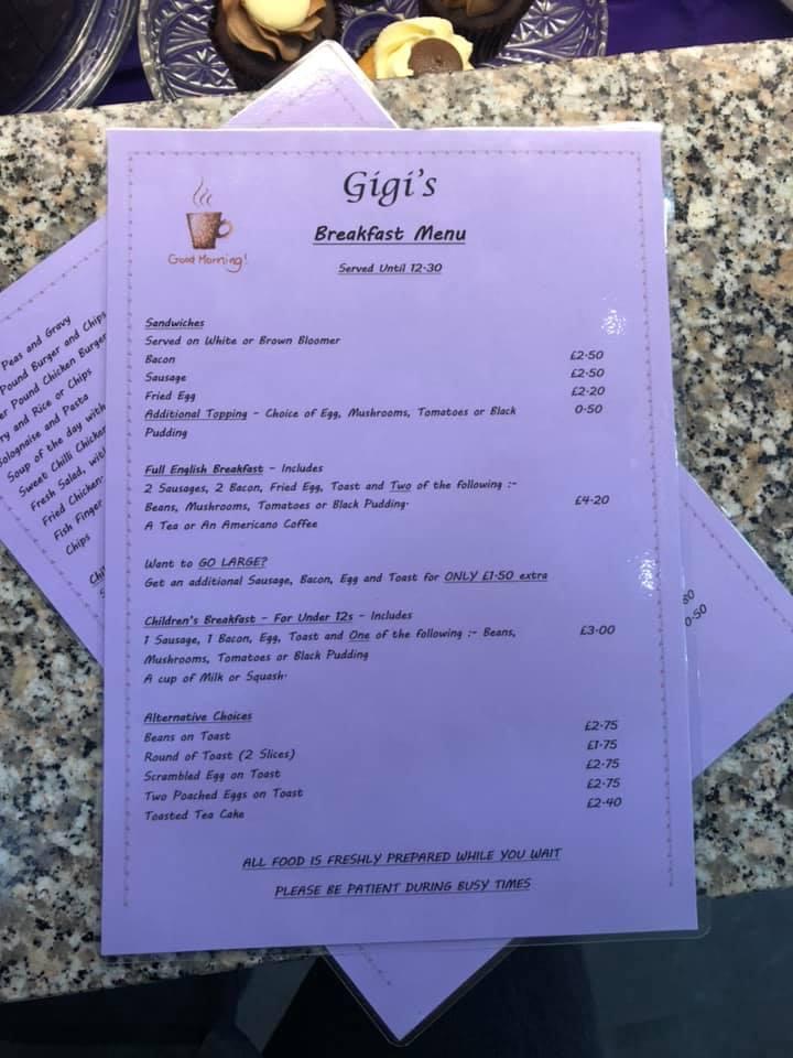 Menu at Clay Cafe, Spennymoor