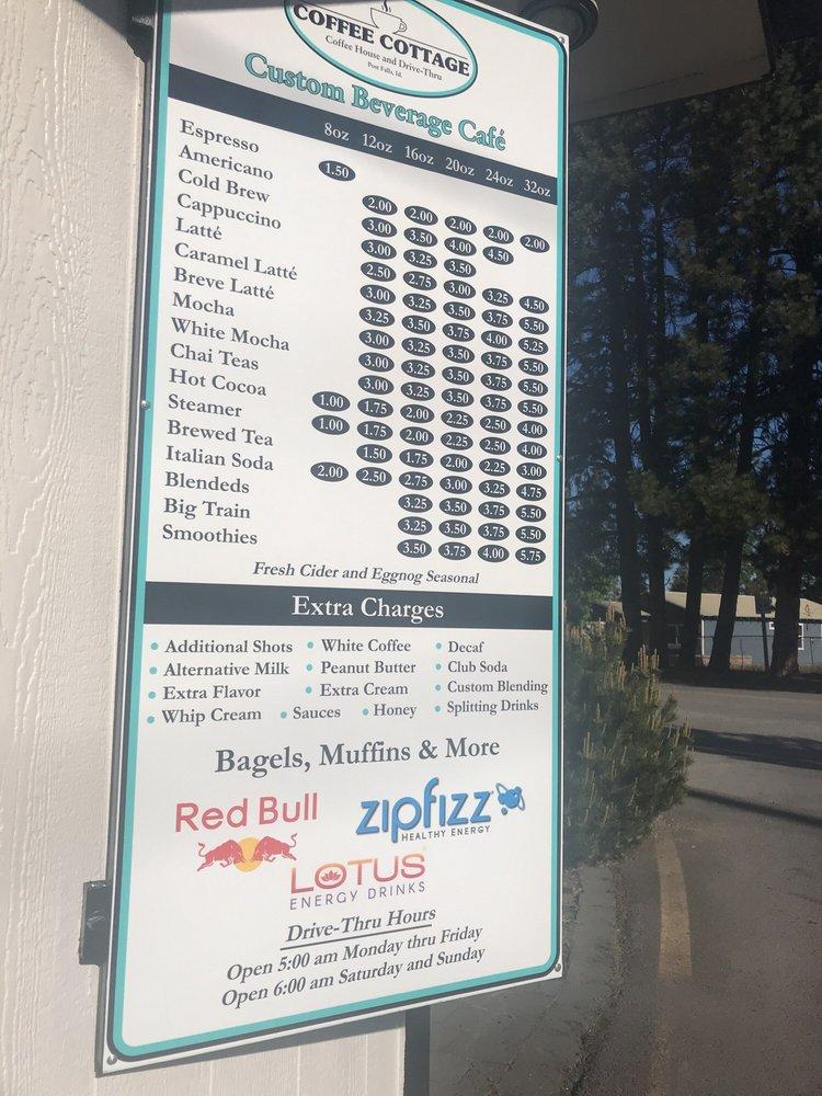 Menu at Coffee Cottage cafe, Post Falls