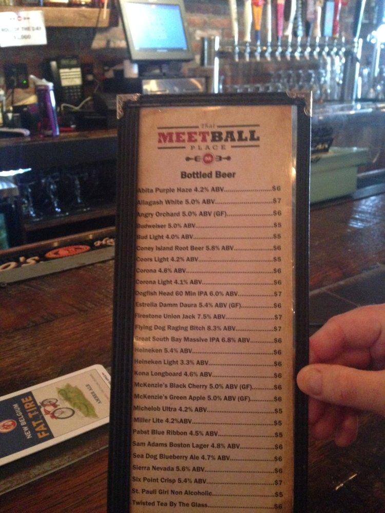 Menu at That Meetball Place pub & bar, Patchogue, 54 W Main St