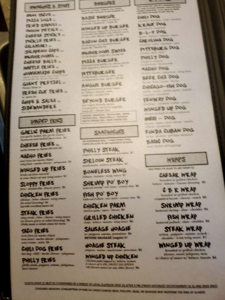 Menu at The Burg Bar & Grill, West Pittsburg