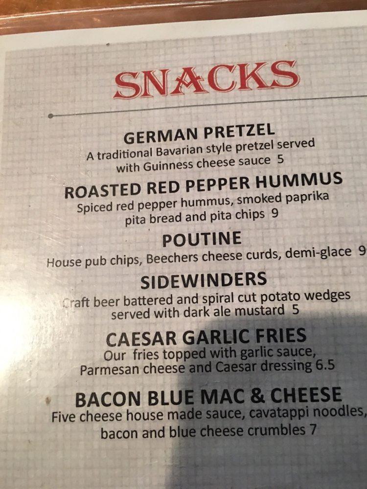 Menu at Purdy's pub & bar, Sumner, 64th St E