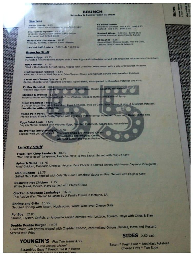 Menu at 55 South pub & bar, Franklin, 403 Main St