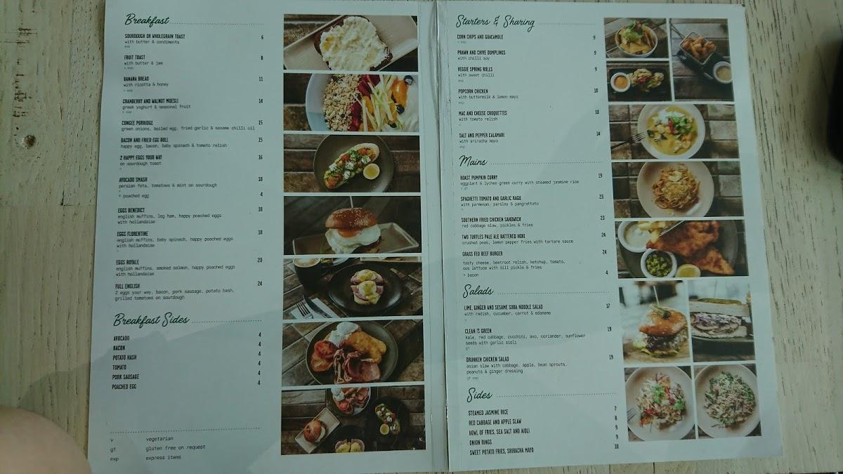 Menu at Hudsons Coffee, Aeroglen, T1 International Terminal