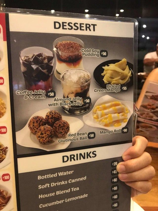 Menu at Master Po restaurant, Cebu City, Unit 9 Plaza Nouvlle