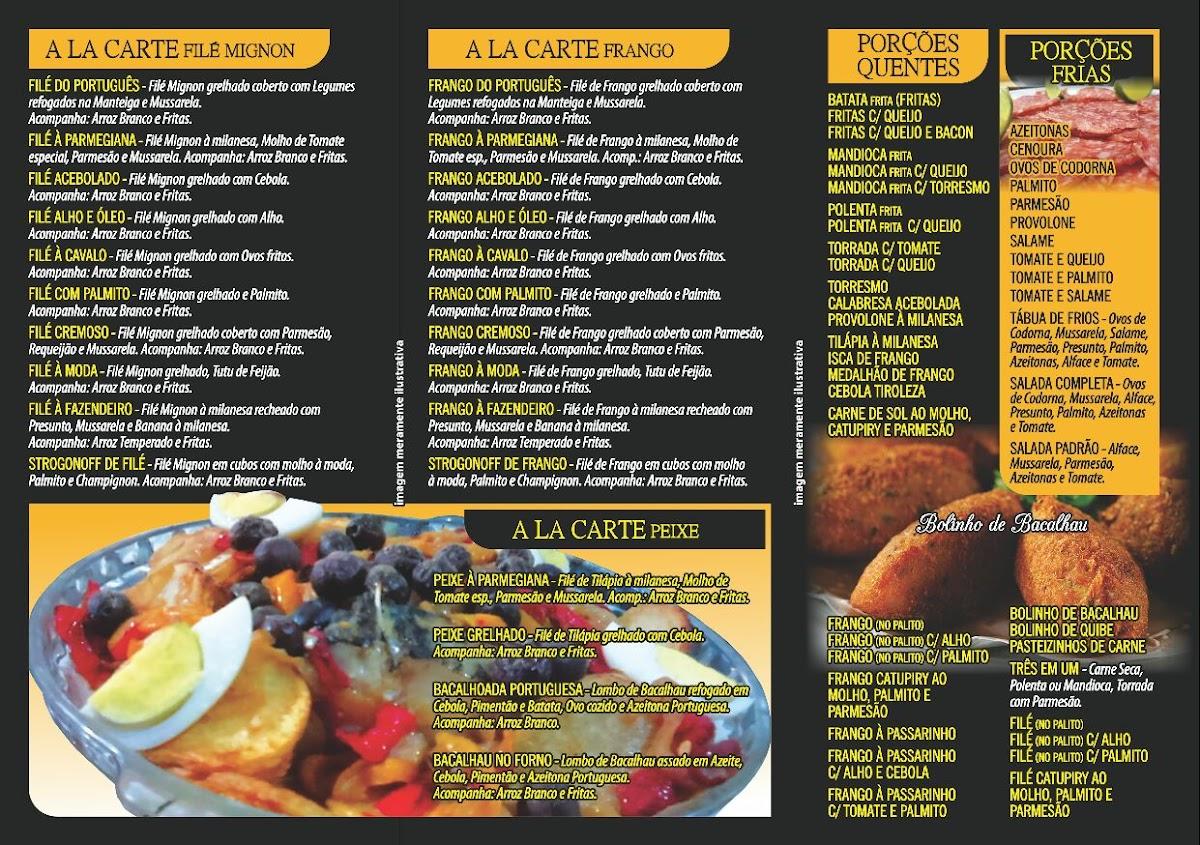 Menu em "O PORTUGUÊS" restaurante, Sertãozinho