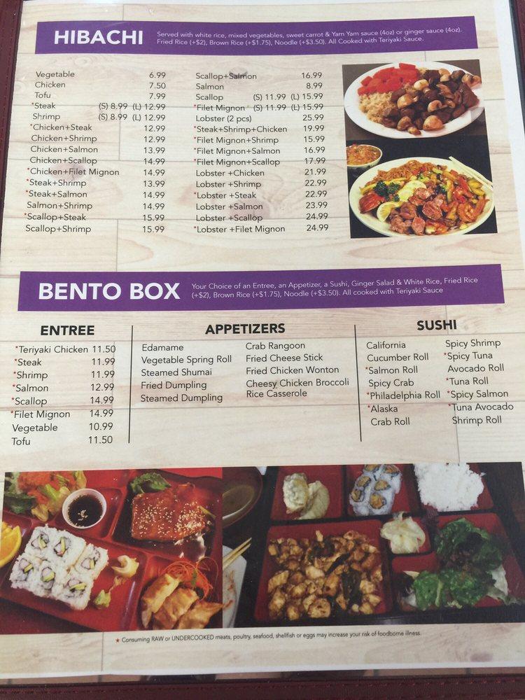 Menu at Oishi Express Japanese Grill restaurant, Florence