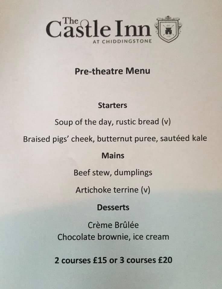 Menu at The Castle Inn Chiddingstone pub & bar, Bough Beech ...