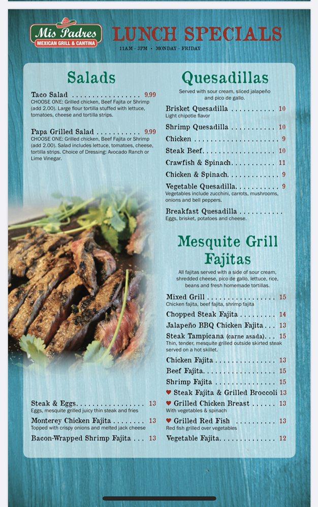 Carta del restaurante Mi Padres Mexican Grill & catering, Baton Rouge ...