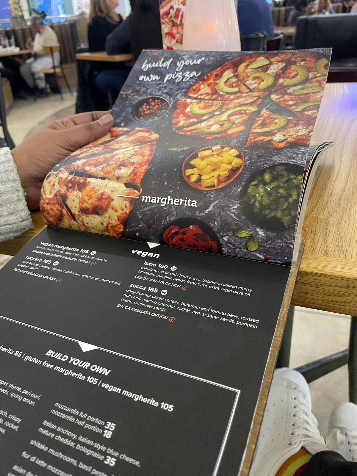 Menu at Col'Cacchio Canal Walk restaurant, Cape Town, Shop 167