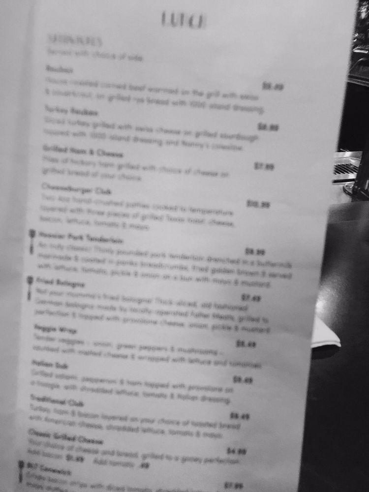 Menu at Delaney's Diner restaurant, Westerville