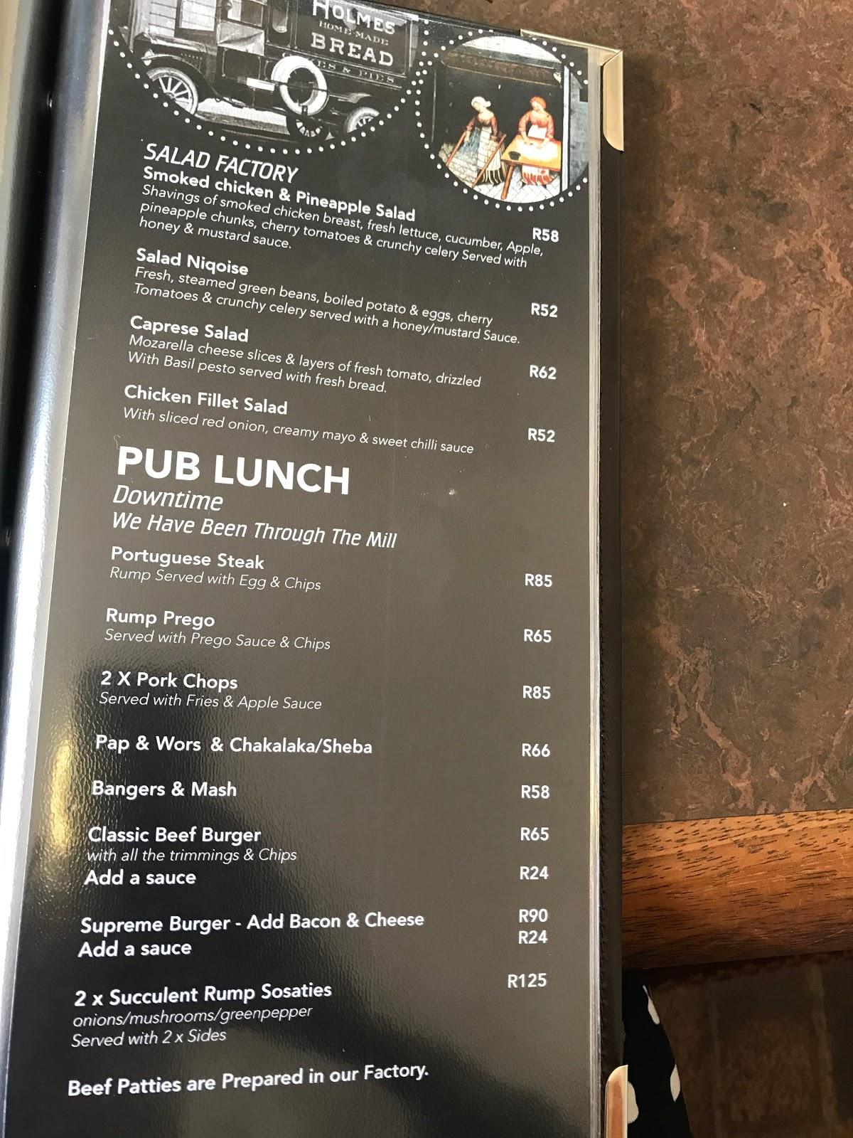 Menu at Food Factory Silverlakes restaurant, Silver Lakes Golf Estate