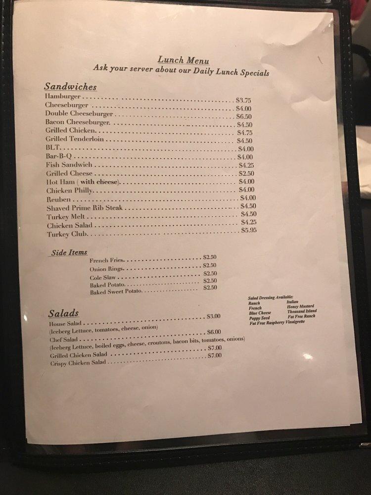 Menu at The Red Onion steakhouse, Equality