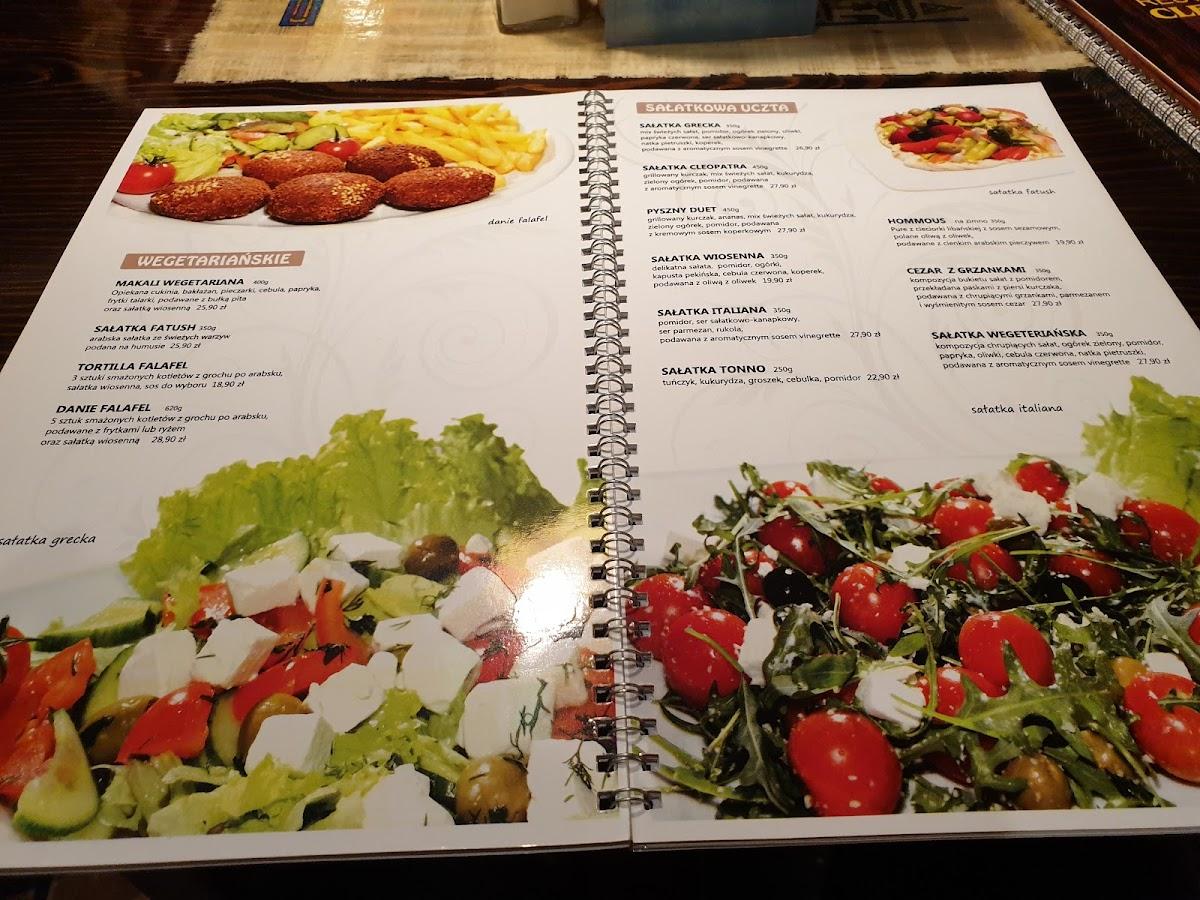 Menu at Cleopatra restaurant, Wloclawek, Warszawska 17