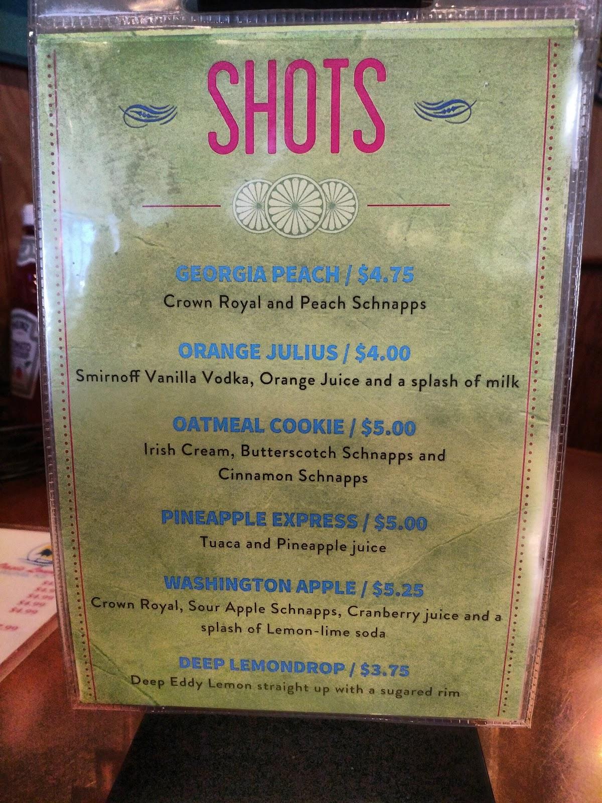 Menu at Oasis Lounge pub & bar, Wichita