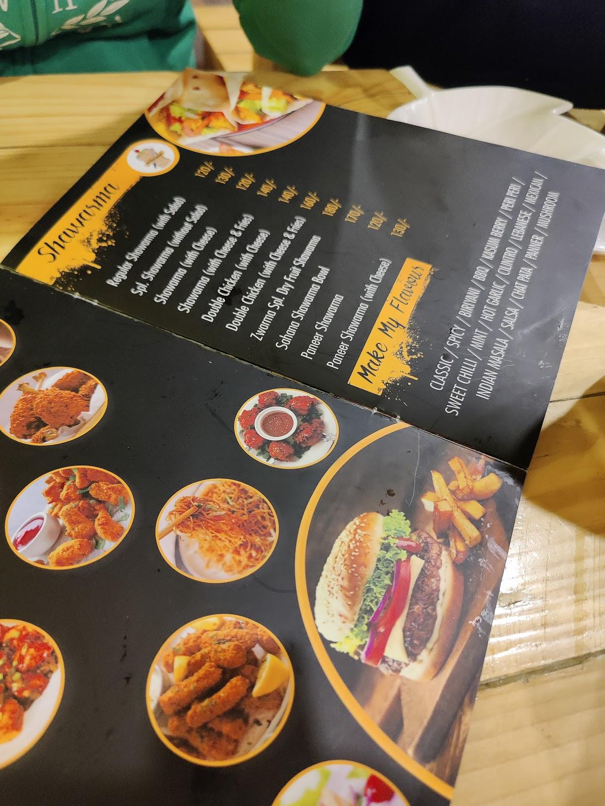 Menu at ZWARMA(The Shawarma Makers), Visakhapatnam