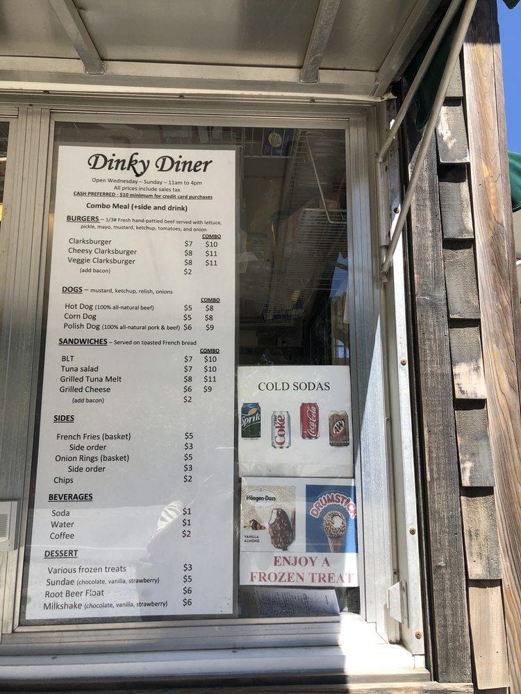 Carta del restaurante Dinky Diner, Clarksburg