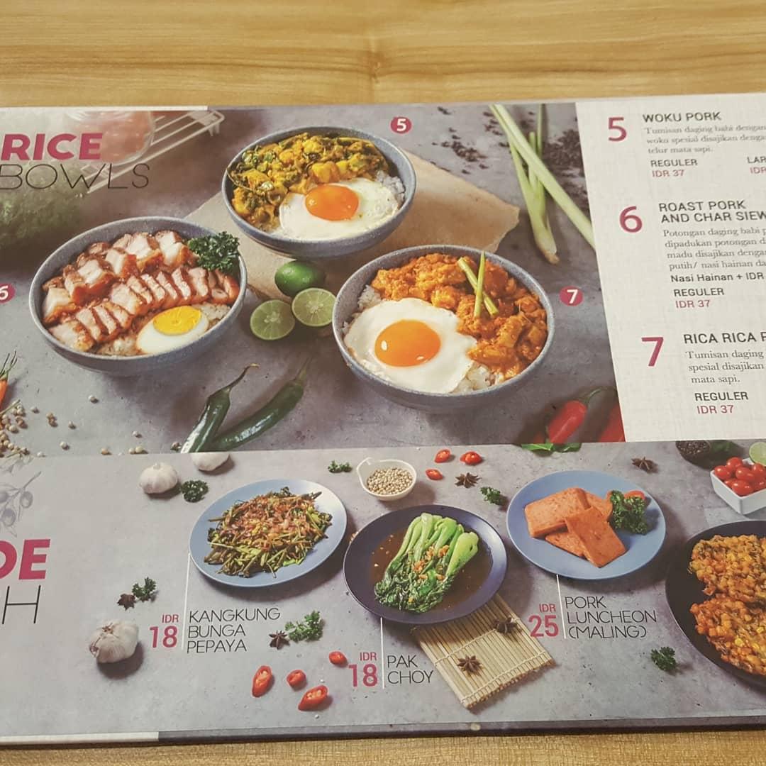Menu at Oink! pork bowl restaurant, Tangerang