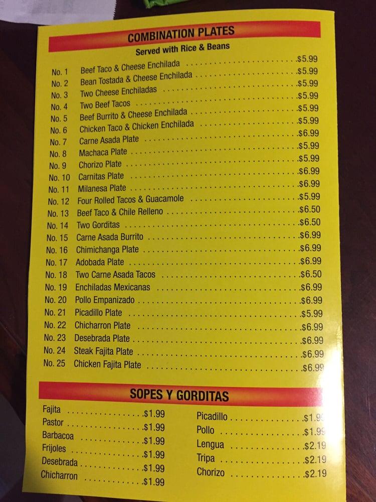 Menu at San Diego Tacos restaurant, Irving, N MacArthur Blvd