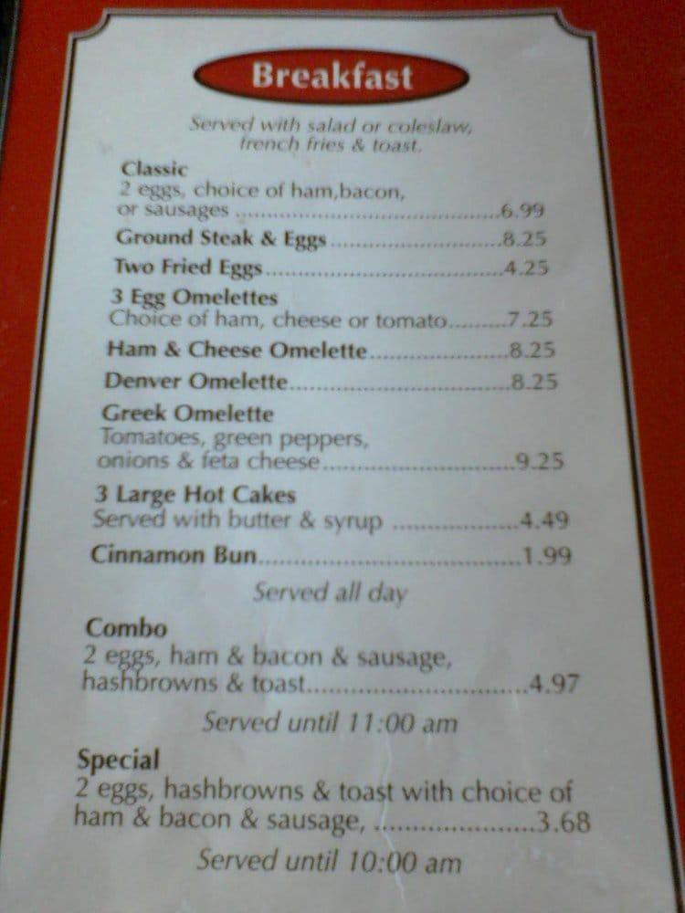 Menu at Red Top Drive Inn fast food, Winnipeg