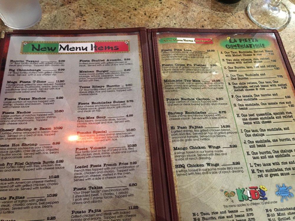Menu at La Fiesta Bar & Grill tex-mex, Tullahoma
