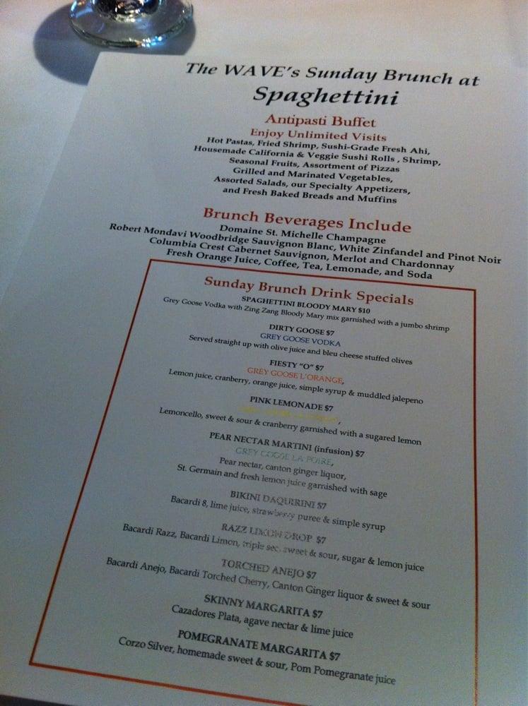 Menu at Spaghettini restaurant, Seal Beach, Old Ranch Pkwy