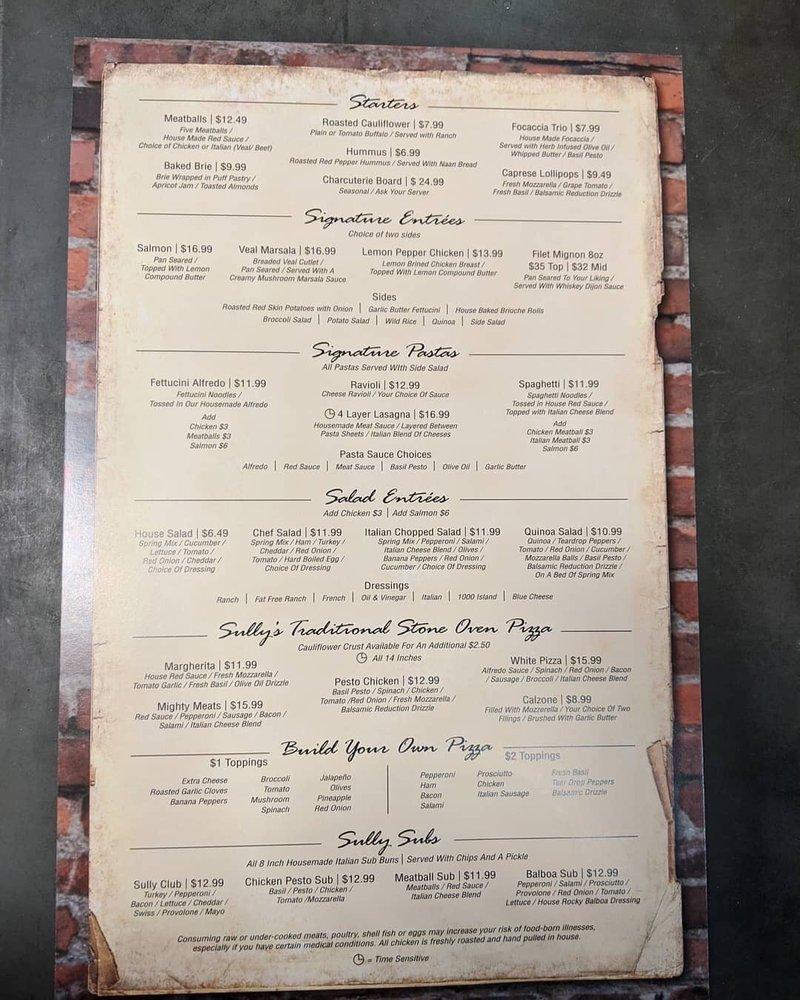 Menu at The Table on Fulton pizzeria, Wauseon