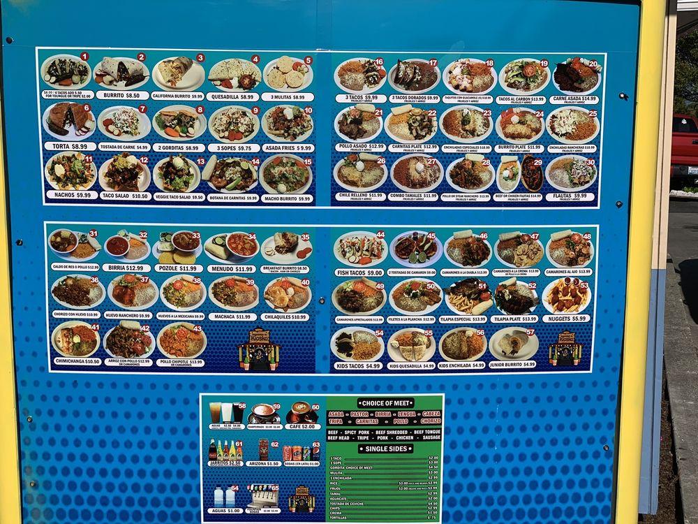 Menu at El Kiosko restaurant, Oak Harbor