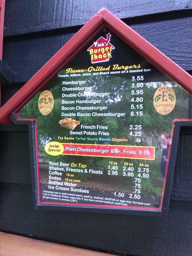 Menu at Vick's Burger Shack restaurant, Sultan