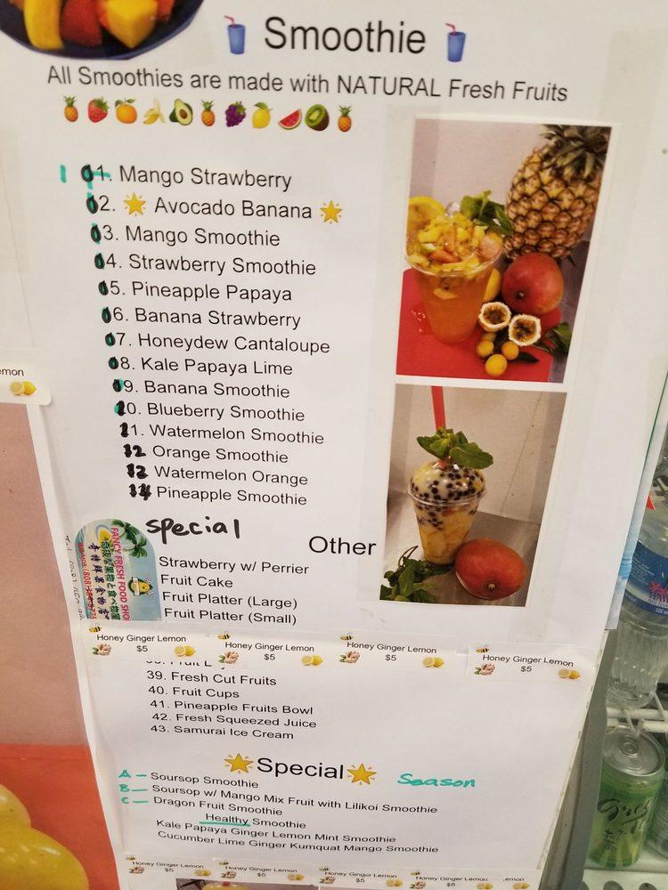 Menu at Fancy Fresh Food pub & bar, Honolulu