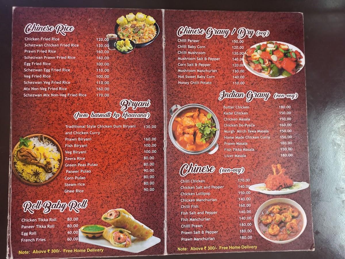 Menu at Thambi Corner, Port Blair