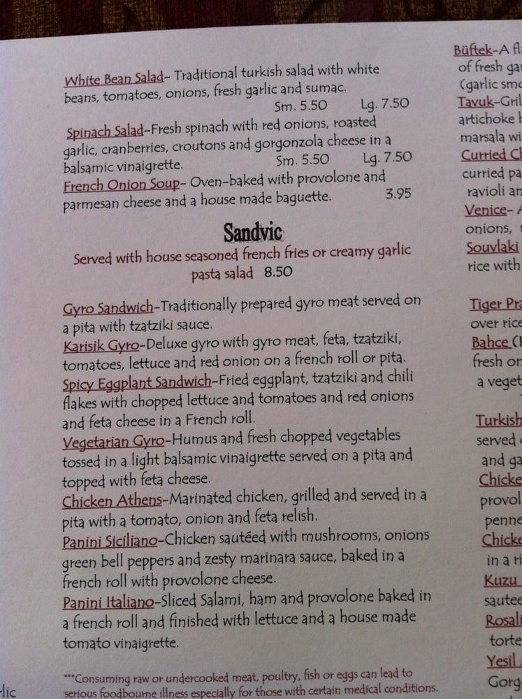 Menu at The White House Grill restaurant, Post Falls