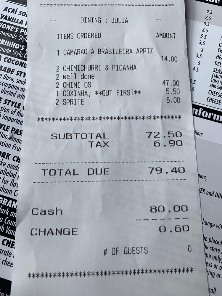 Menu at Bossa Nova Brazilian Cuisine Restaurant & Bakery, Hawthorne ...