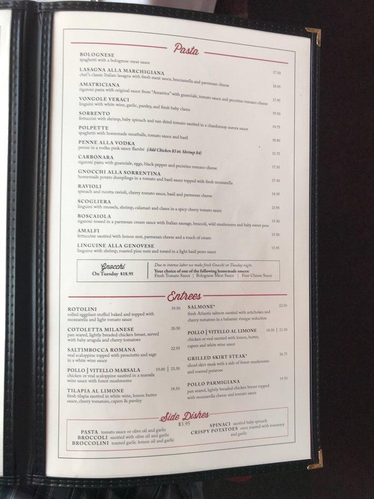 Menu at Dolce Osteria pub & bar, Charlotte