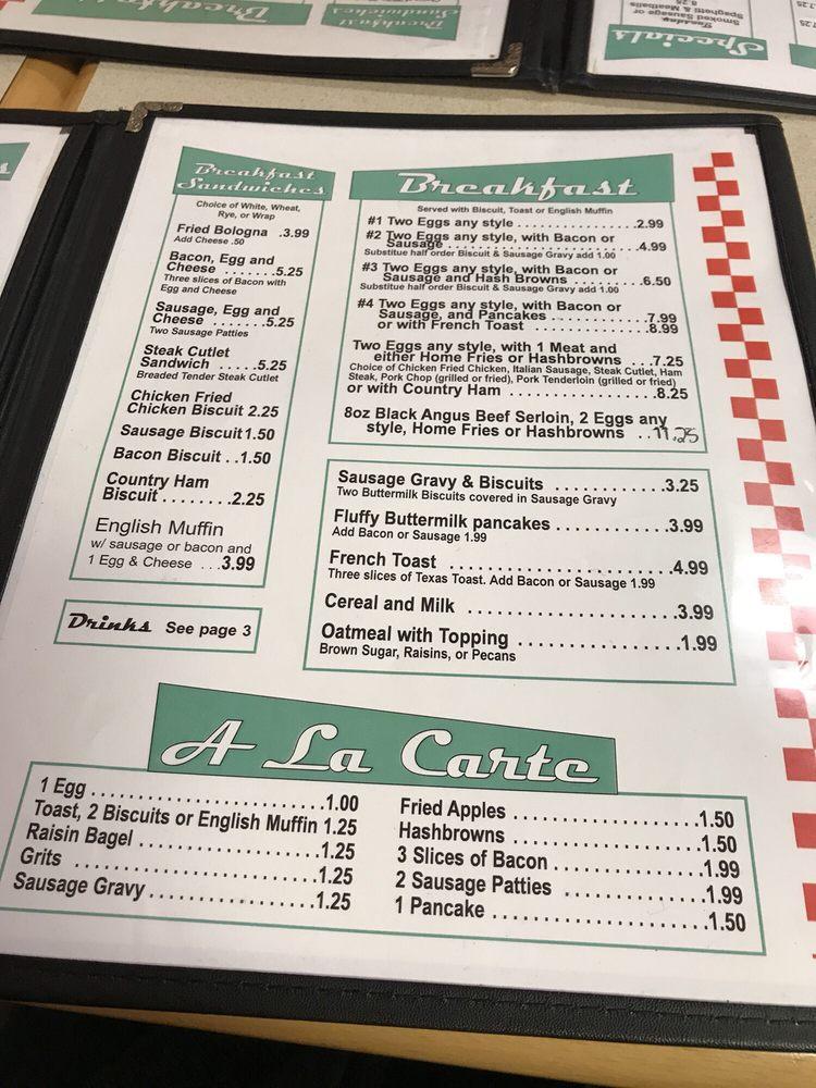 Menu at Hillview Family Diner restaurant, Louisville
