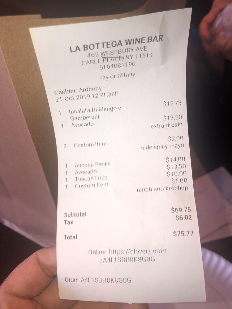 Menu at Cafe Mauro, Carle Place