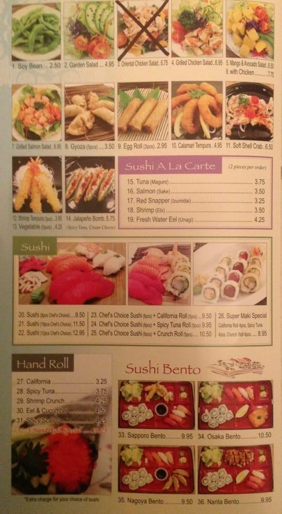 Menu at Blue sushi&Teriyaki restaurant, Wasco