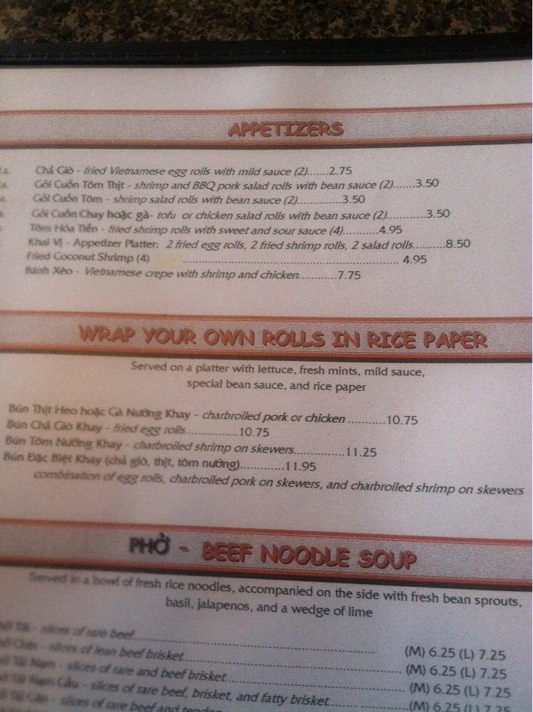 Carta de Linh Son Restaurant, Federal Way
