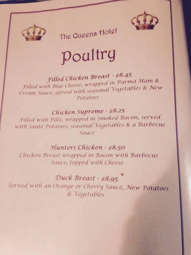 Menu at The Queens Hotel pub & bar, Abertillery